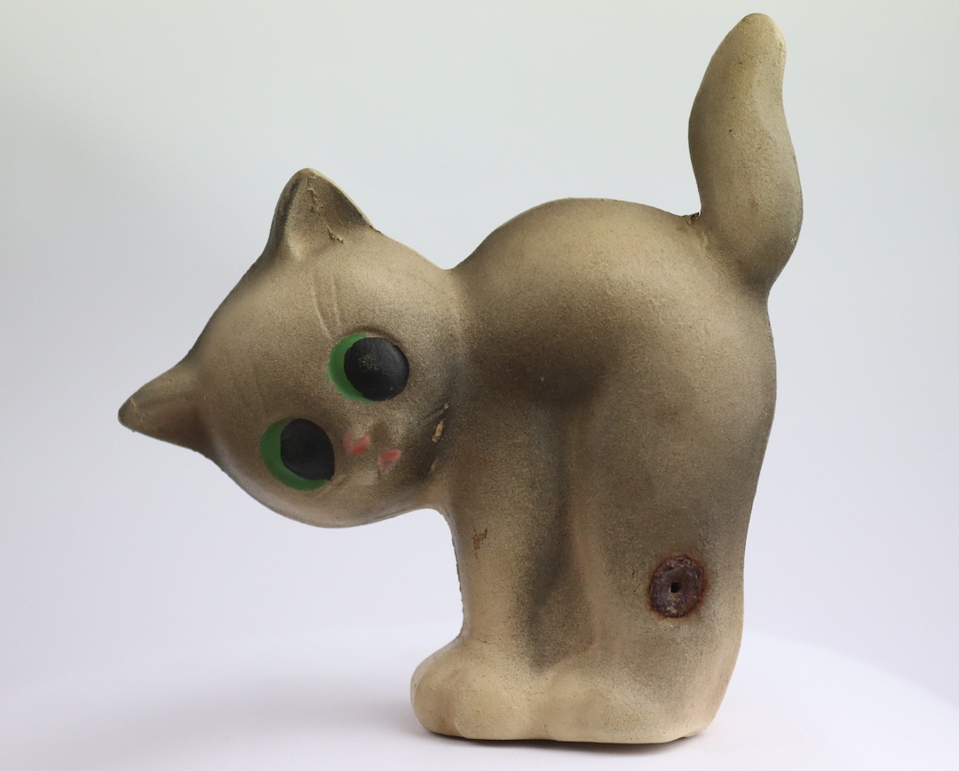 14 Cm Very Rare Collectible Soviet Rubber Kitten, Vintage Toy Cat ...