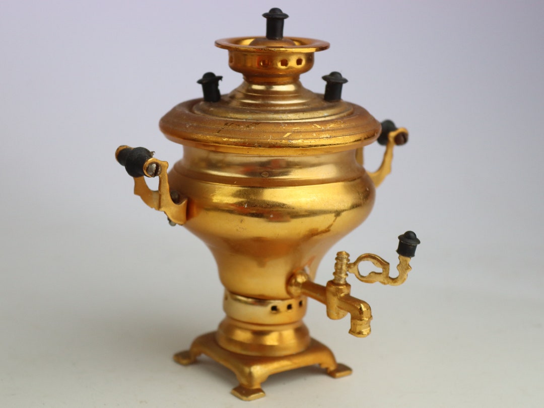 Mini Samovar. Soviet Small Metal Figurine Samovar. Vintage Statuette ...