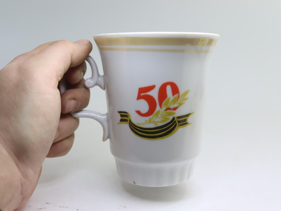 1995 Rare Soviet Tea Mug World War II, War 1941-1945, 1939-1945, Lenin ...