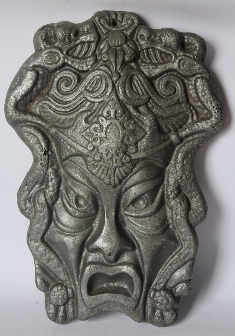 Vintage Metal Face Samurai. Soviet Decor. Vintage Metal Mask. - Etsy