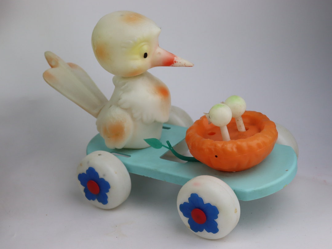 22 Cm Very Rare Soviet Plastic Toy Mother Magpie With Chicks in the ...