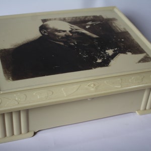 Rare Soviet Bakelite Box Lenin, Beads Holder, Button Storage Box ...