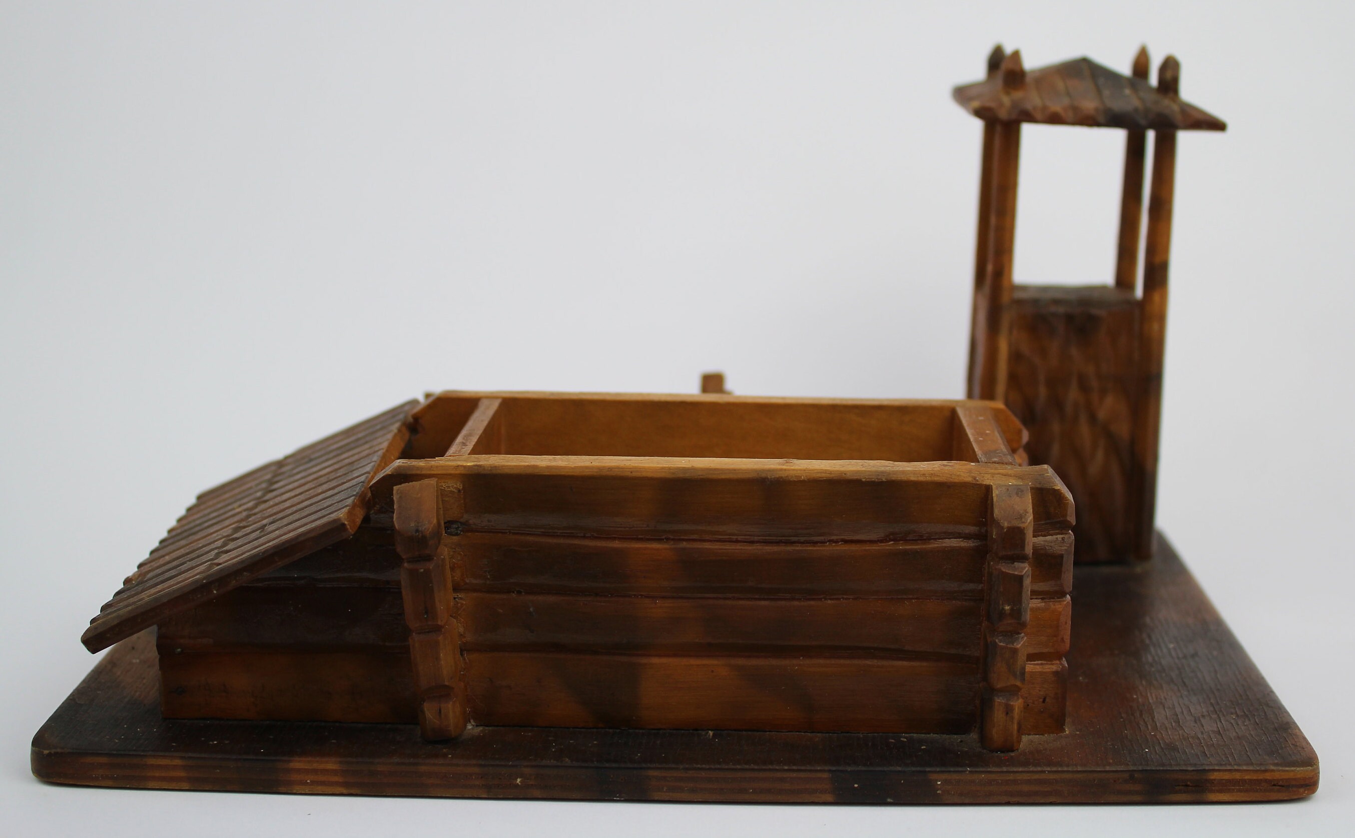 Rare Soviet Hand Carved Wooden Rustic Courtyard Jewelry Box | Etsy