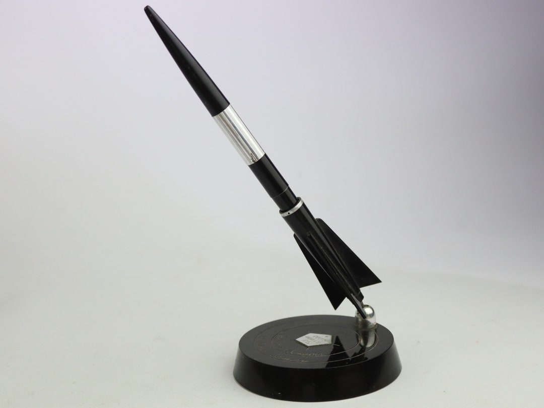 1961 Rare Soviet Bakelite Rocket Ink Pen With Stand Earth Orbit Venus ...