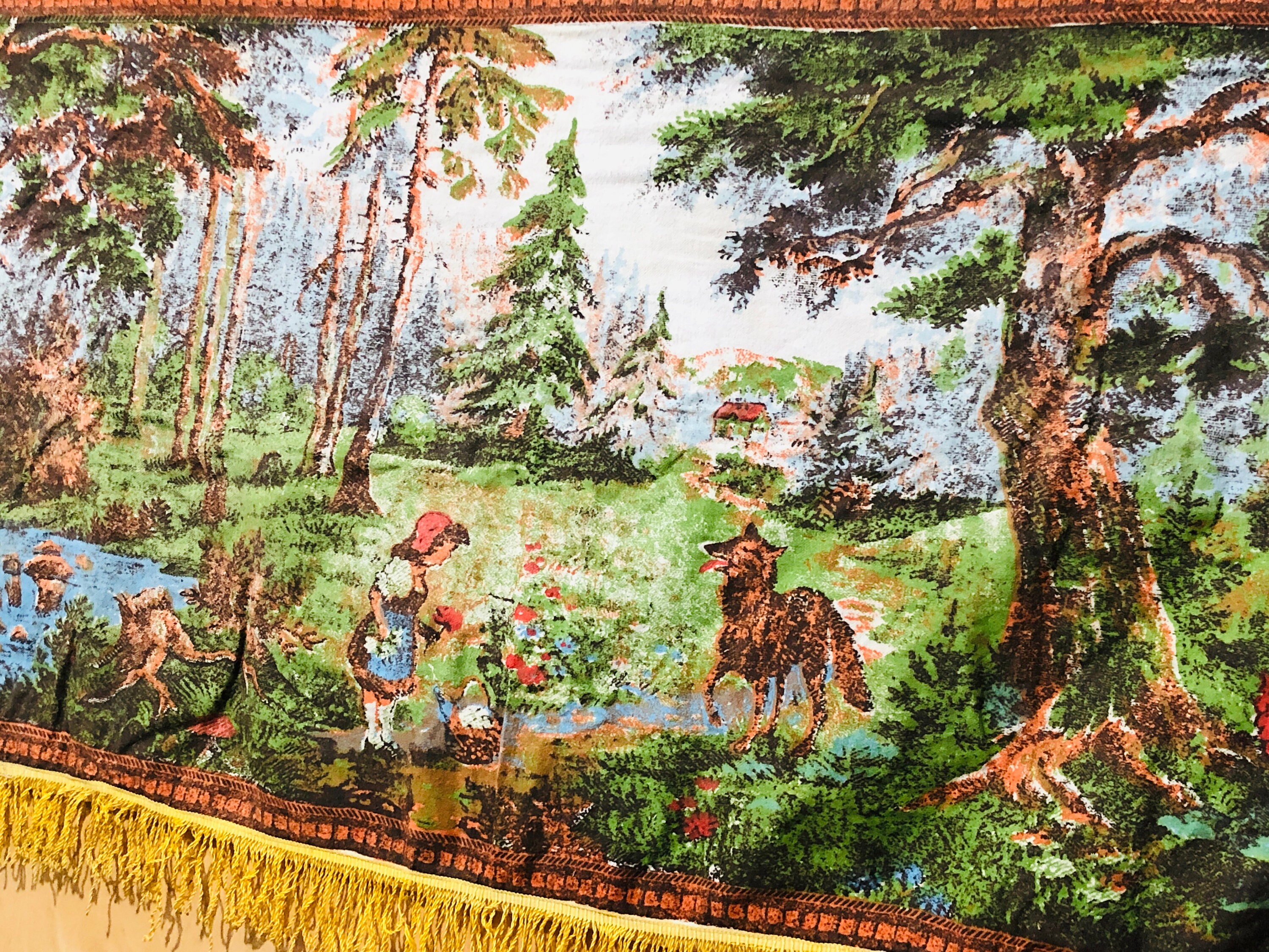 Rare Vintage Cotton Carpet Tapestry Carpet Vintage Wall - Etsy