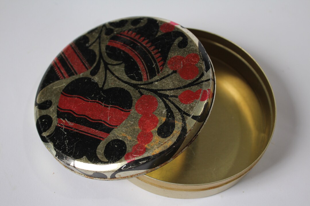 Soviet Tin Box. Box for Beads, Vintage Tin Holder, Soviet Vintage Tin ...