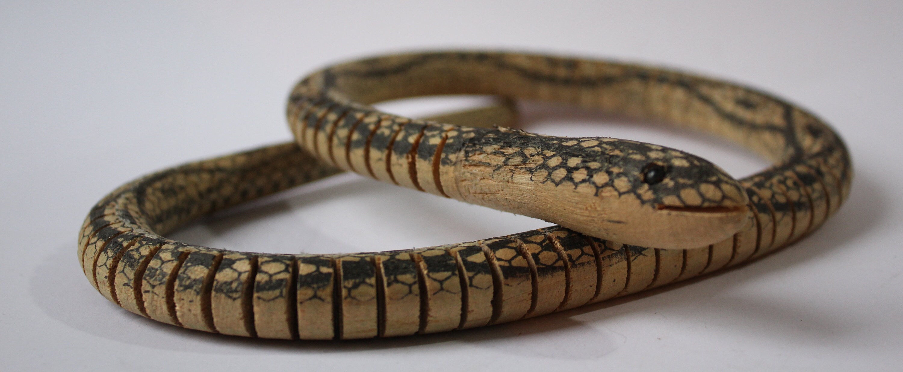 Vintage Hand Carved Wooden Snake Snake Hand Made Flexible - Etsy