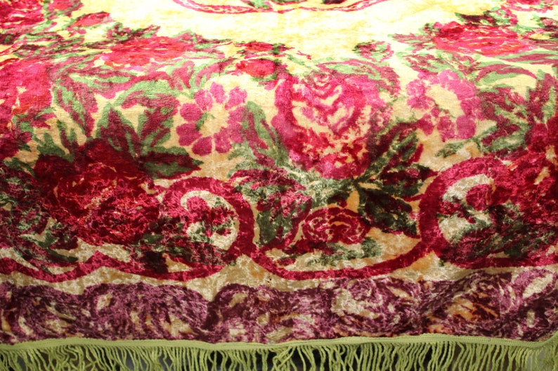 Soviet Plush Tablecloth Vintage Tablecloth Rustic Carpet | Etsy