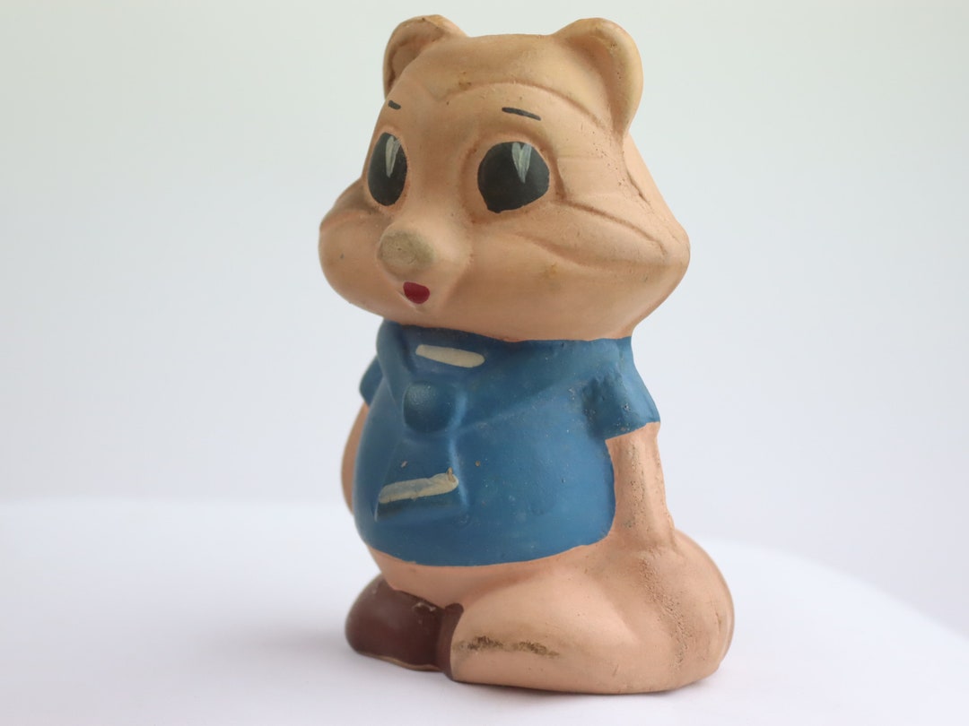 11 Cm Vintage Rubber Toy Raccoon, Soviet Racoon, Coon, Soviet Doll ...