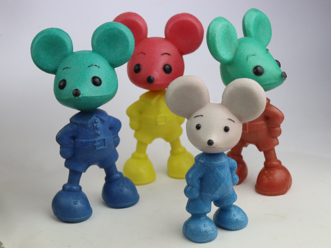 Sweet Quartet of Cute Soviet Toys Mice, Vintage Toy Mouse, Ussr Toy ...