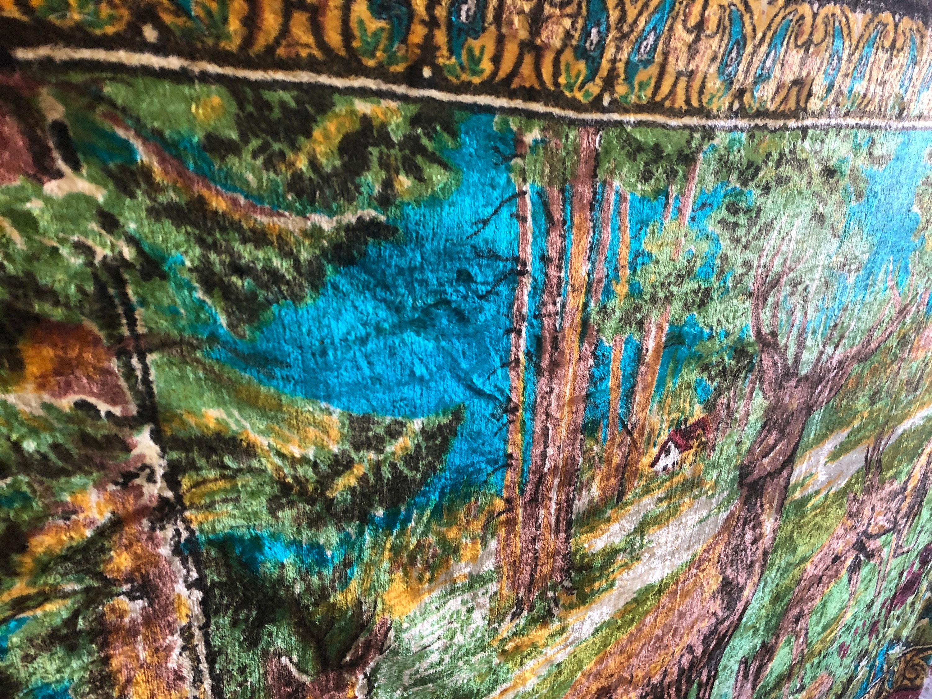 Soviet Plush Carpet Deer Vintage Wall Carpet Tablecloth | Etsy