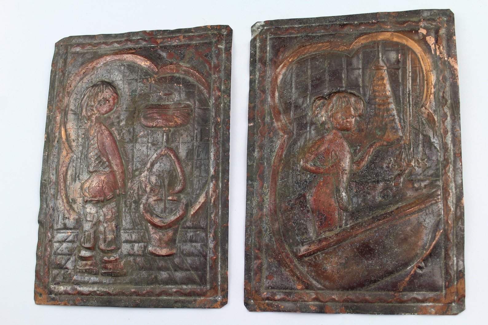 Set of 2 Soviet Door Signs, Vintage Bathroom Toilet Door Sign, Vintage ...