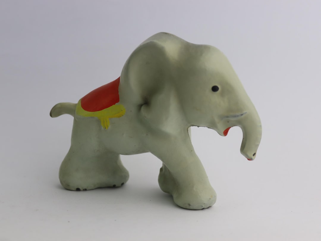 10 Cm Very Rare Soviet Rubber Elephant, Soviet Toy, Vintage Collectible ...