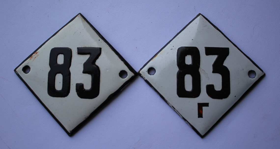 Soviet Enamel Apartment Sign, House Number Sign, Nameplate. Vintage ...