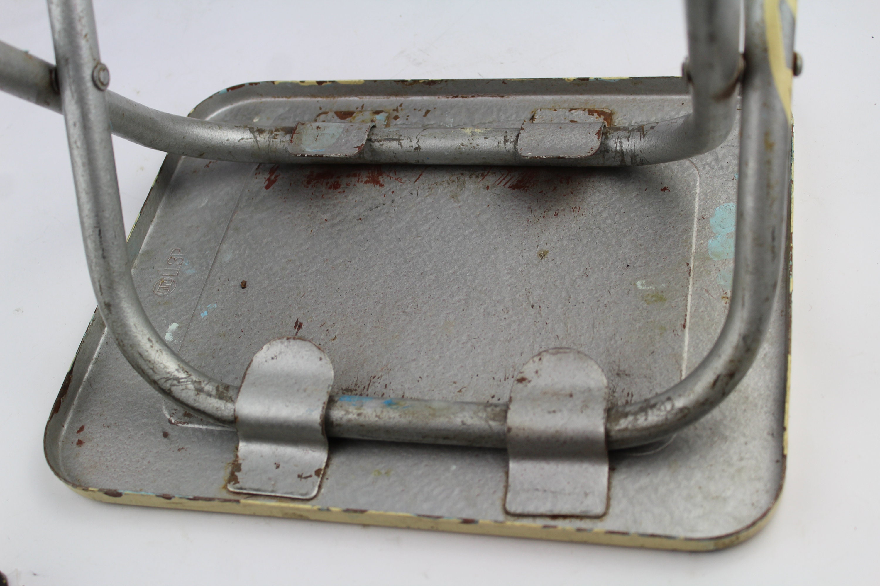 Vintage metal chair soviet folding stool Old metal chair | Etsy