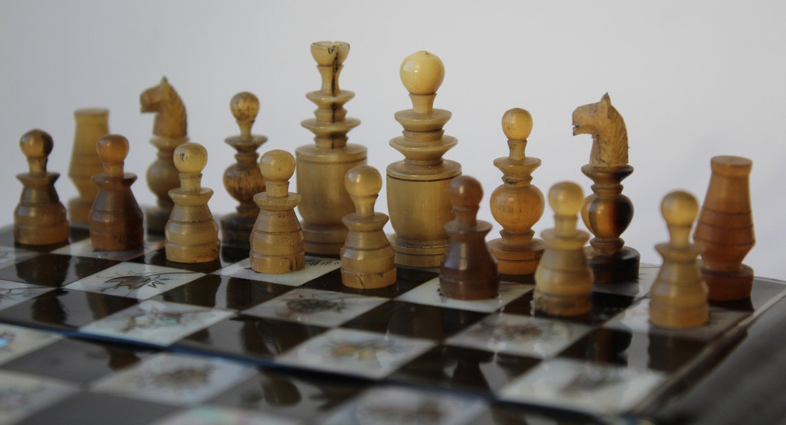 Very Rare Travel Chess Set Antique Chess Set Vintage Chess - Etsy