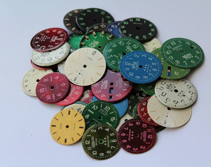 Set of 53 Soviet Watch Dials, Soviet Watch, Mechanical Mens Watch ...