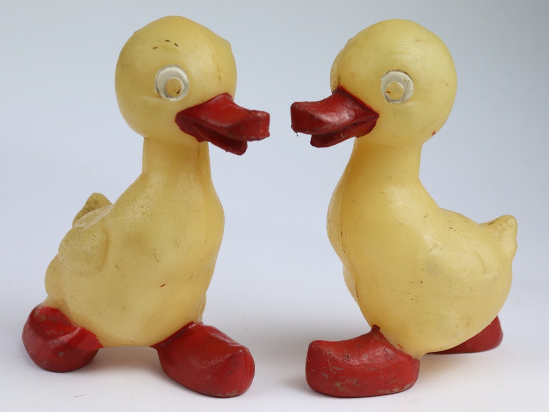 15 Cm Pair of Soviet Ducklings , Soviet Toy, Vintage Toy, Bear, Plastic ...