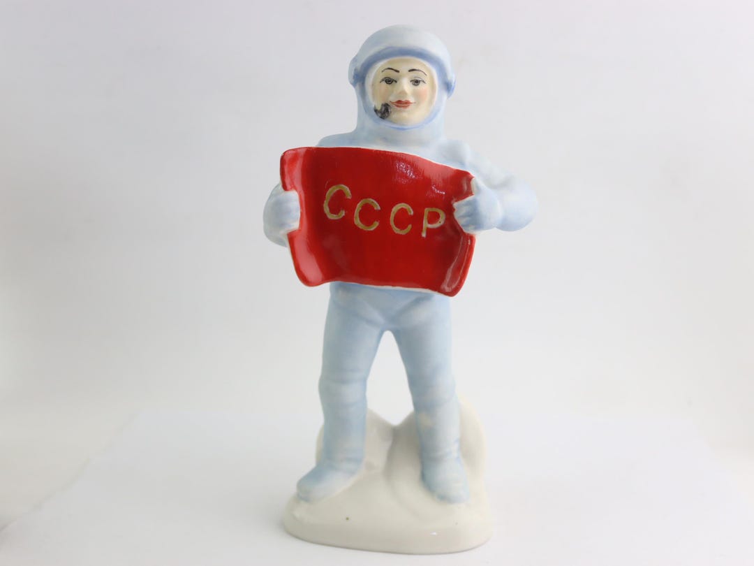 Rare Vintage Porcelain Ussr Cosmonaut, Incredible Soviet Astronaut ...