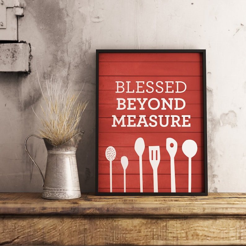 INSTANT Download! Blessed Beyond Measure - Digital File - Etsy