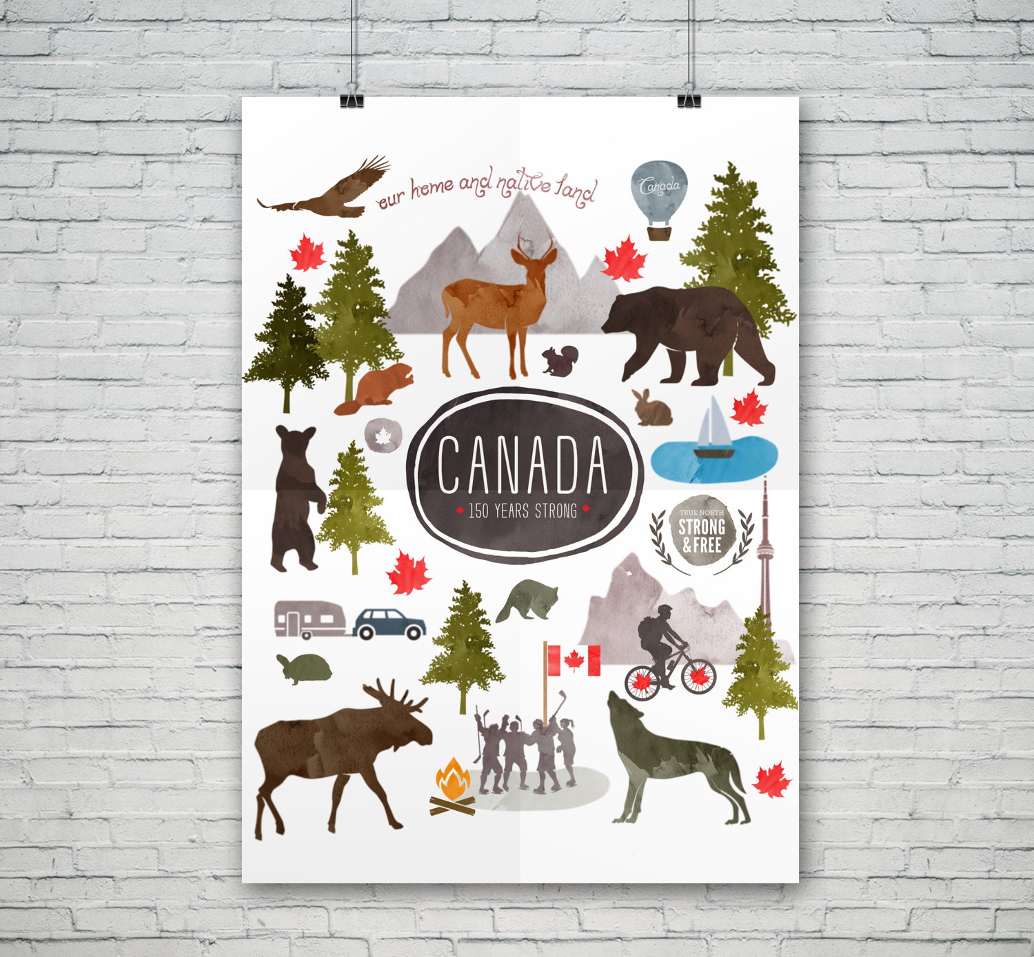 Instant Download! Canada 150 Years Strong - Digital File - Etsy Canada