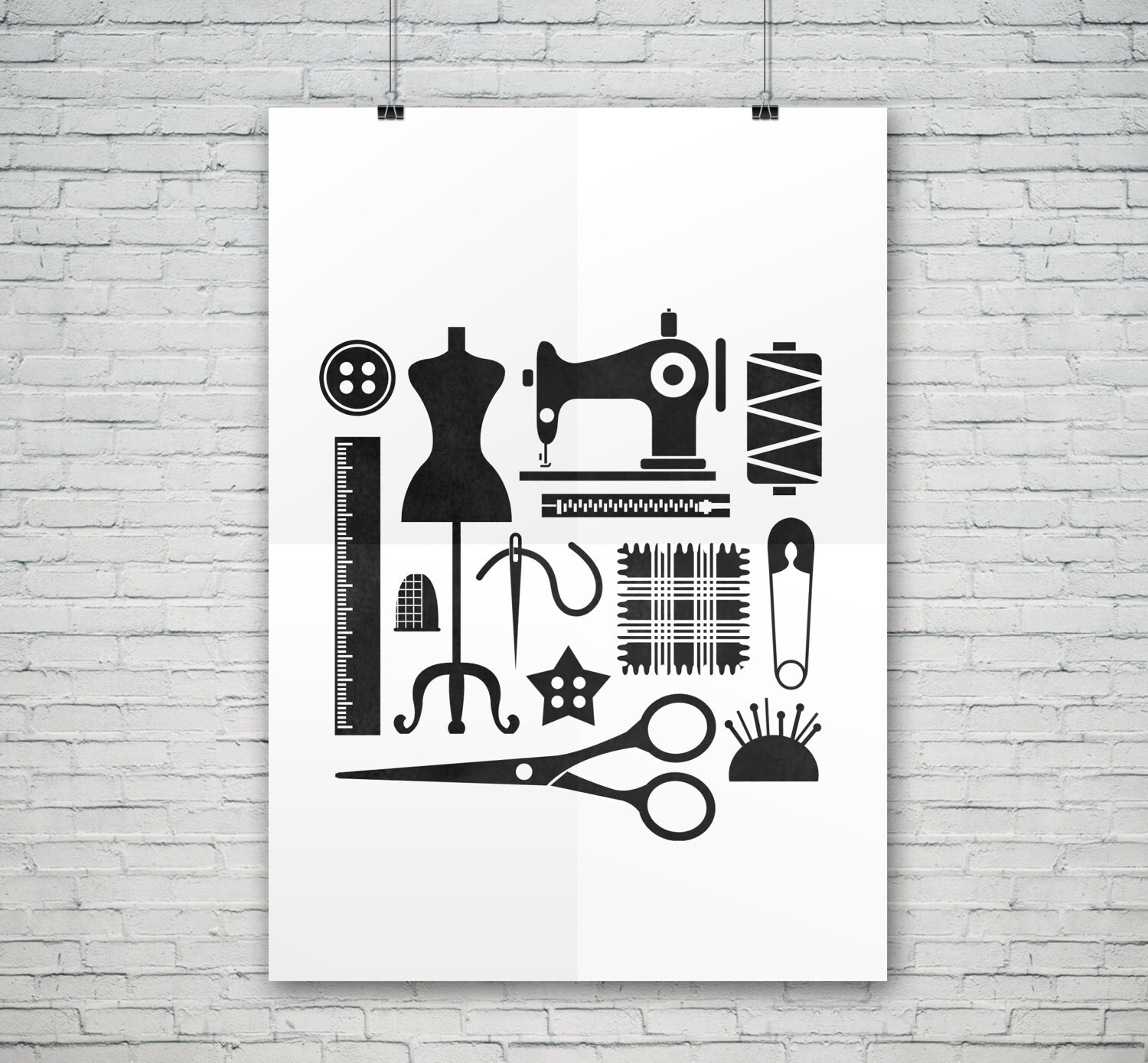 Instant Download! Sewing Supplies Collage - Digital File - Etsy