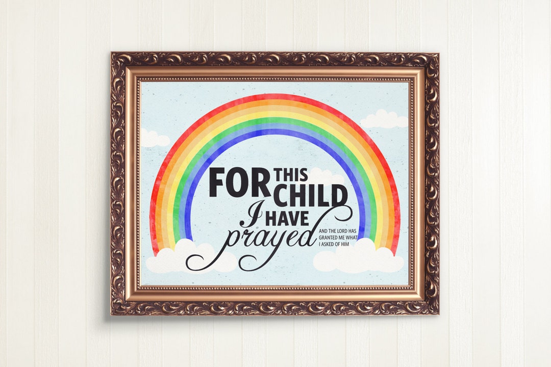 INSTANT Download! for This Child I Have Prayed Digital File - Etsy