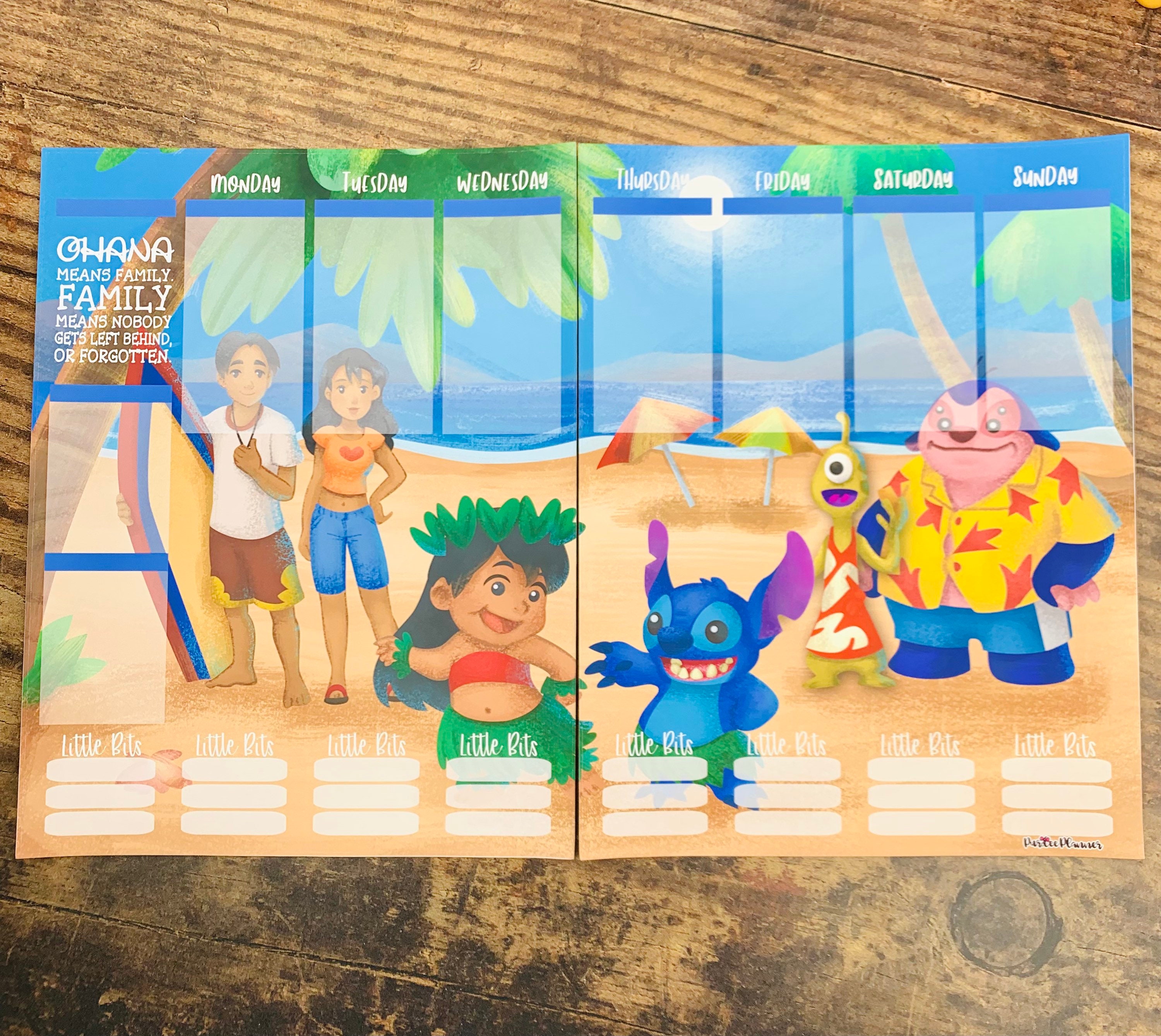 Ohana Means Family. Life Planner Standard size Full Page Kit. | Etsy