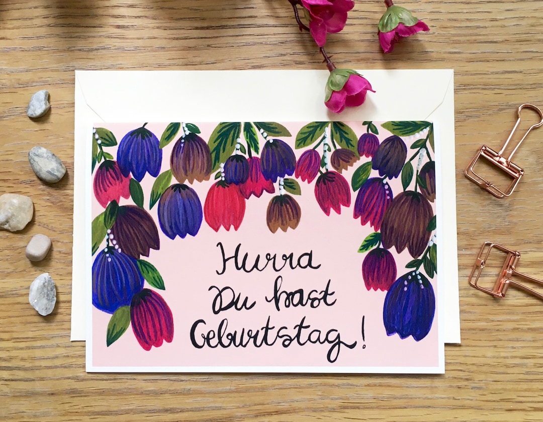 Happy Birthday Card, Birthday Card, Best Wishes on Your Birthday, Hurra ...