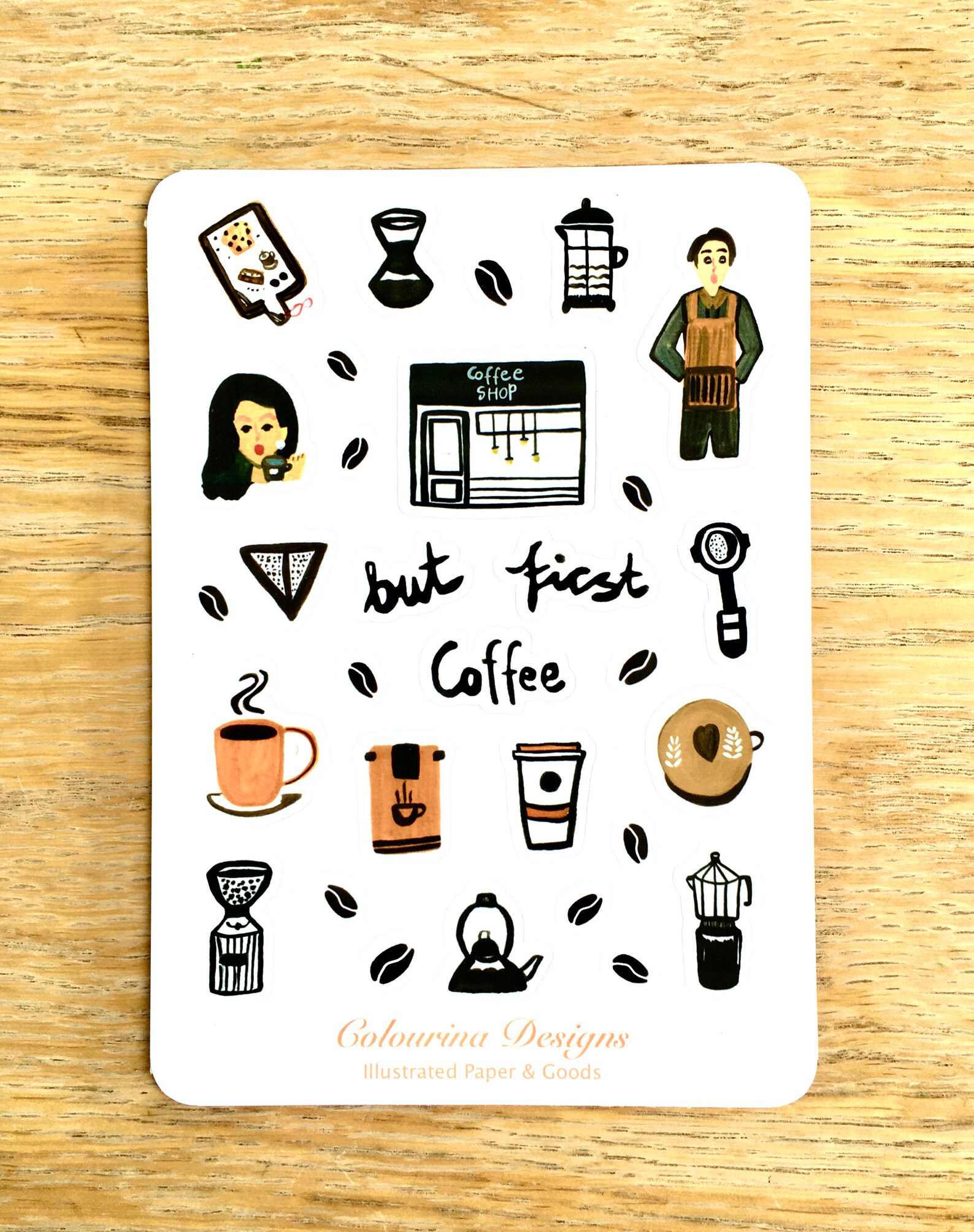 Coffee Sticker Sheet Coffee Lovers Planner Stickers Coffee - Etsy