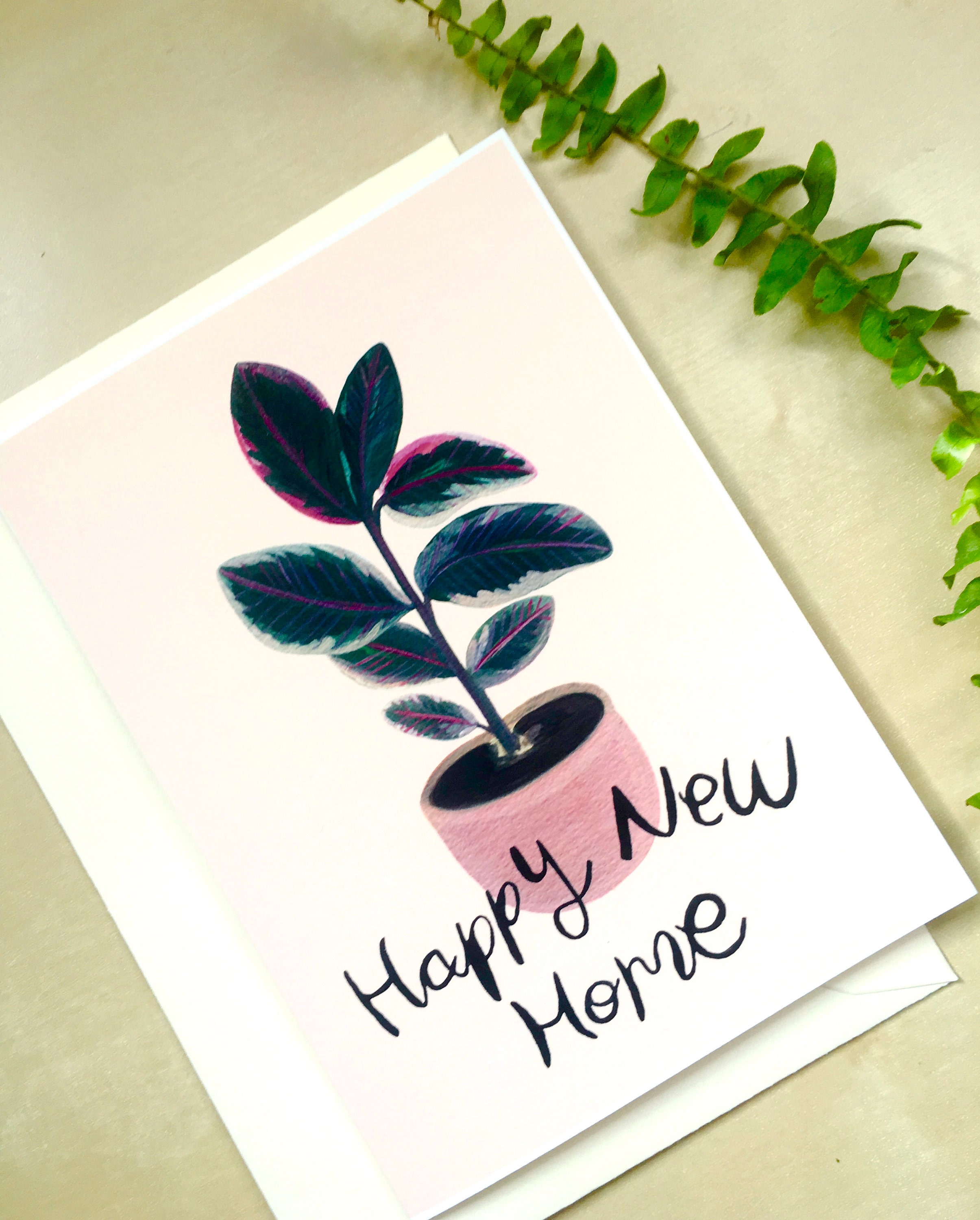 Happy New Home Card House Plant Card Housewarming Card - Etsy
