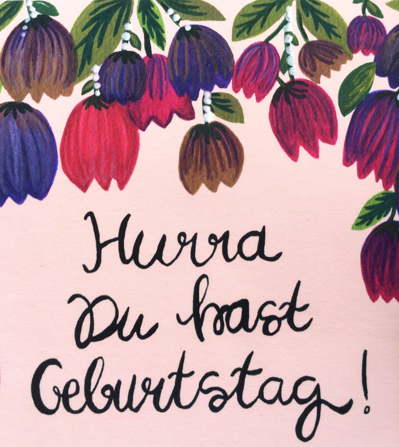 Happy Birthday Card, Birthday Card, Best Wishes on Your Birthday, Hurra ...