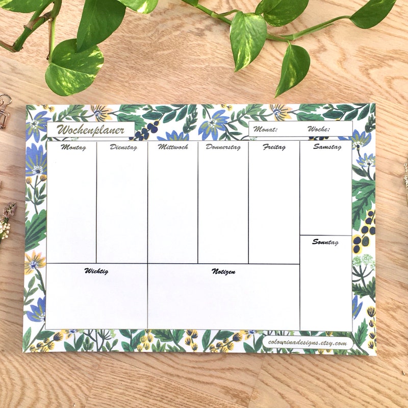 Botanical Planner - Etsy