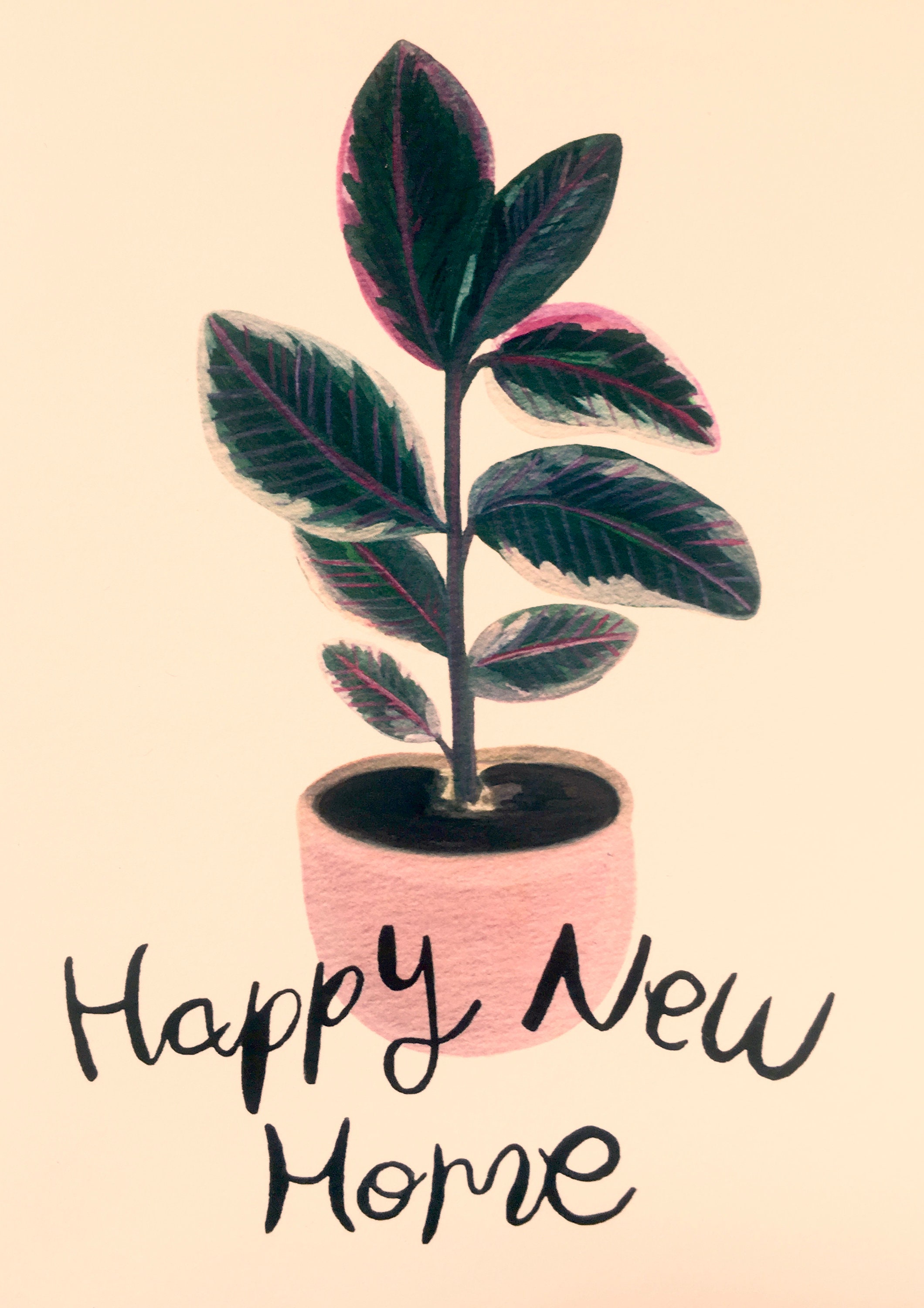 Happy New Home Card House Plant Card Housewarming Card - Etsy