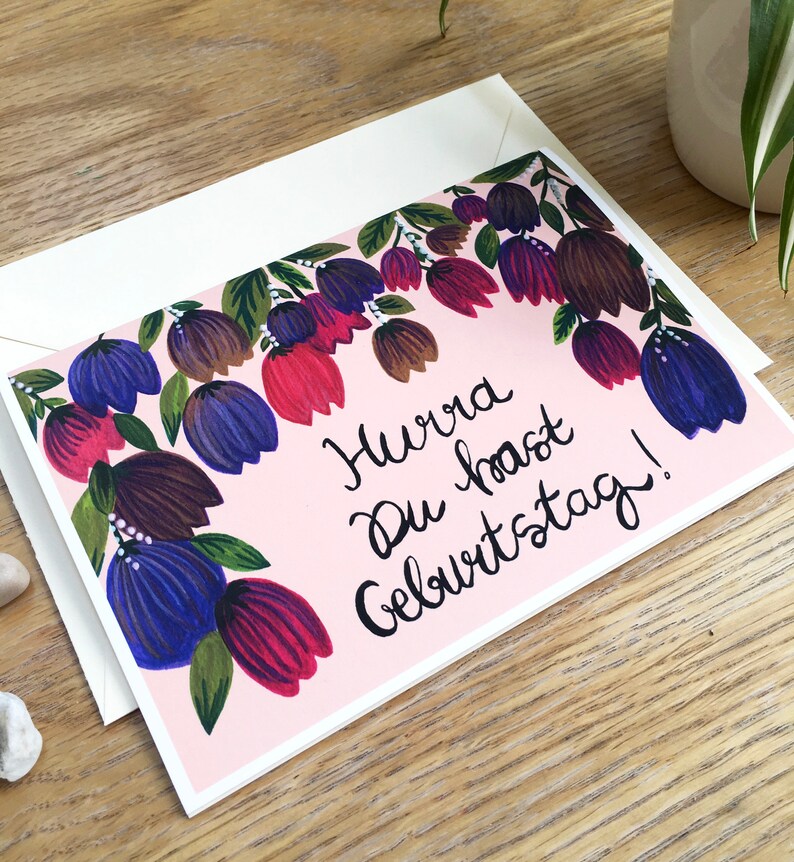 Happy Birthday Card, Birthday Card, Best Wishes on Your Birthday, Hurra ...