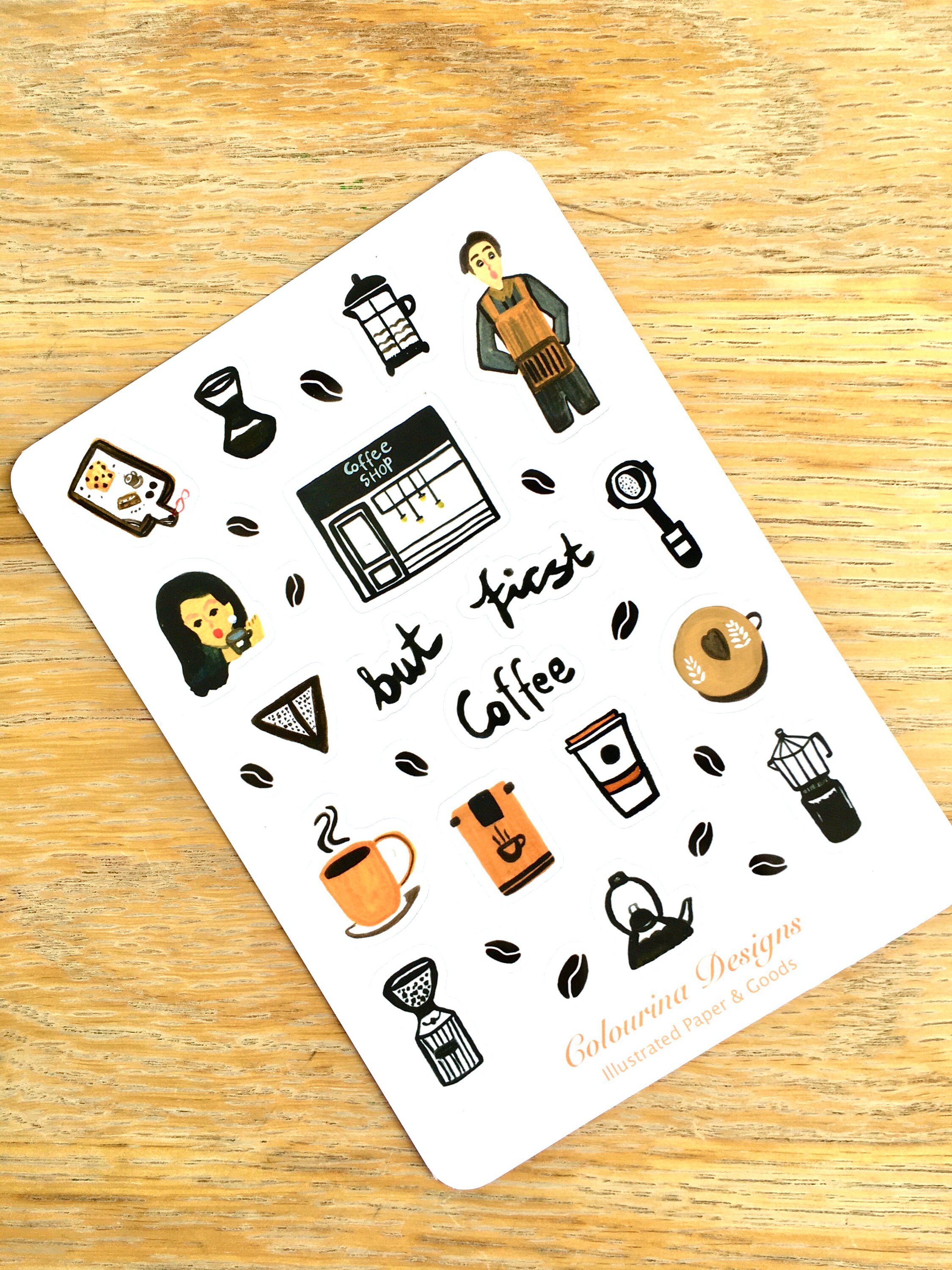 Coffee Sticker Sheet Coffee Lovers Planner Stickers Coffee - Etsy
