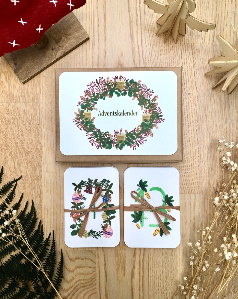 Advent Calendar Cards 24 Advent Cards Advent Theme - Etsy