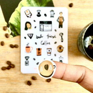 Coffee Sticker Sheet Coffee Lovers Planner Stickers Coffee - Etsy