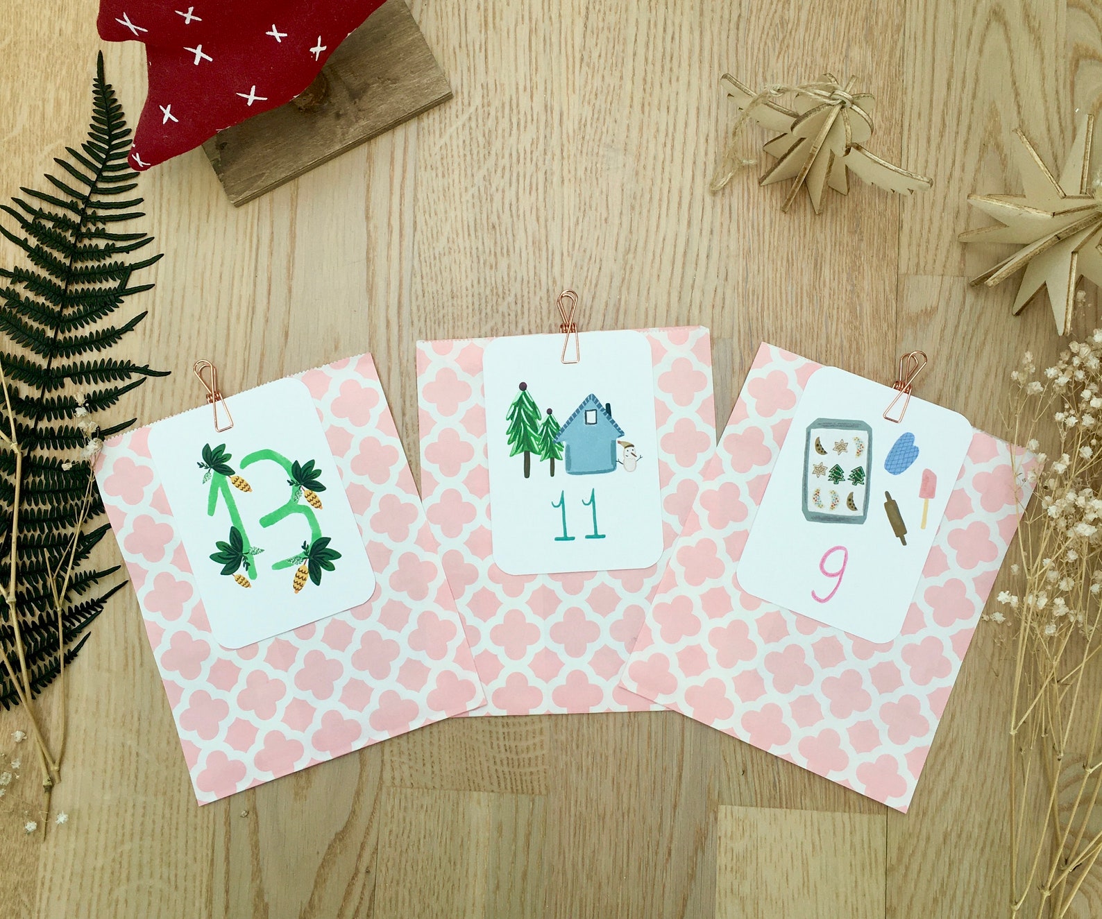 Advent Calendar Cards 24 Advent Cards Advent Theme - Etsy