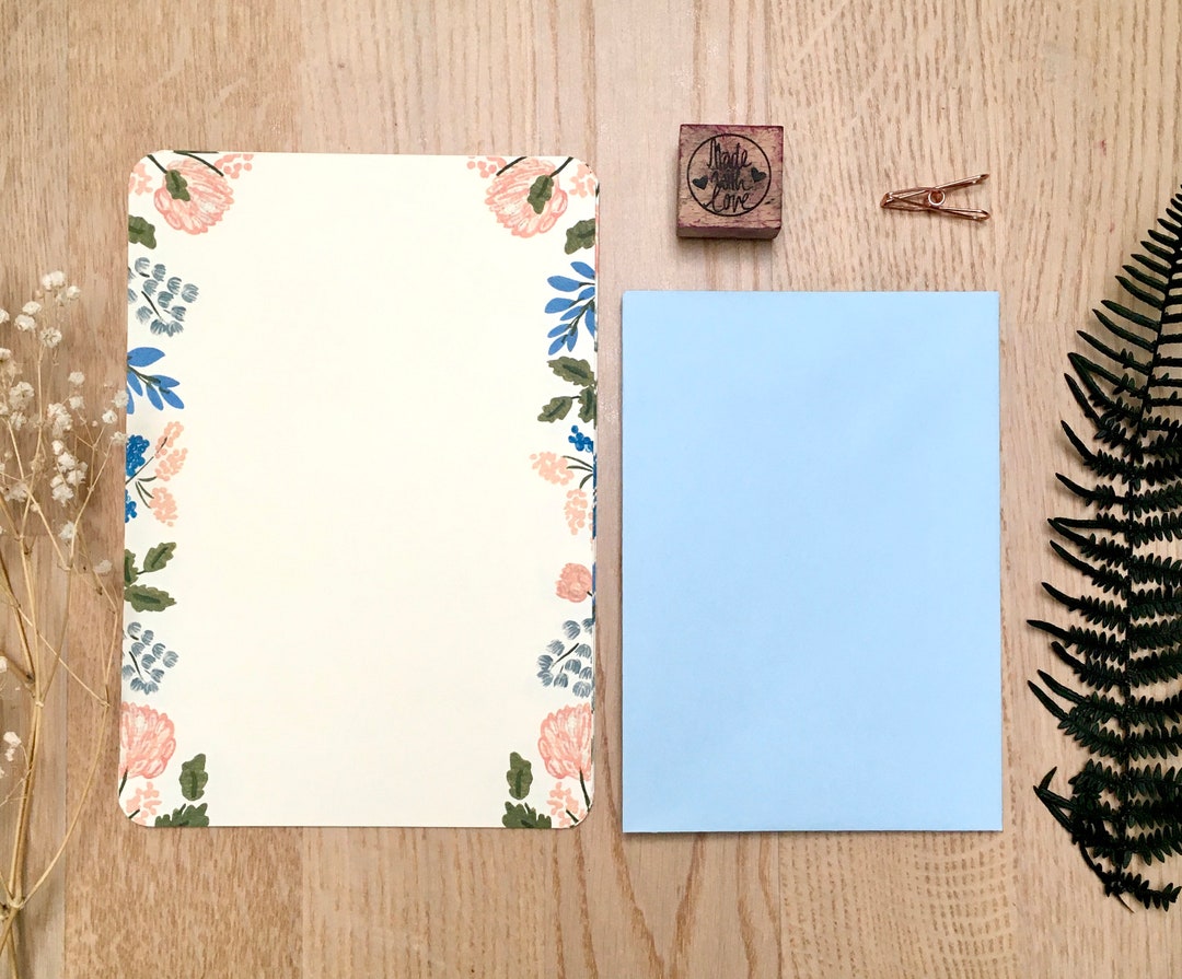 Letter Writing Set, Stationary Set, Floral Letter Pad - Etsy