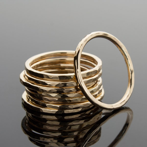 Hammered Gold Ring - Etsy