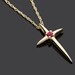 Ruby Cross Necklace, Religious Cross Necklace, Solid 14K Gold Ruby ...