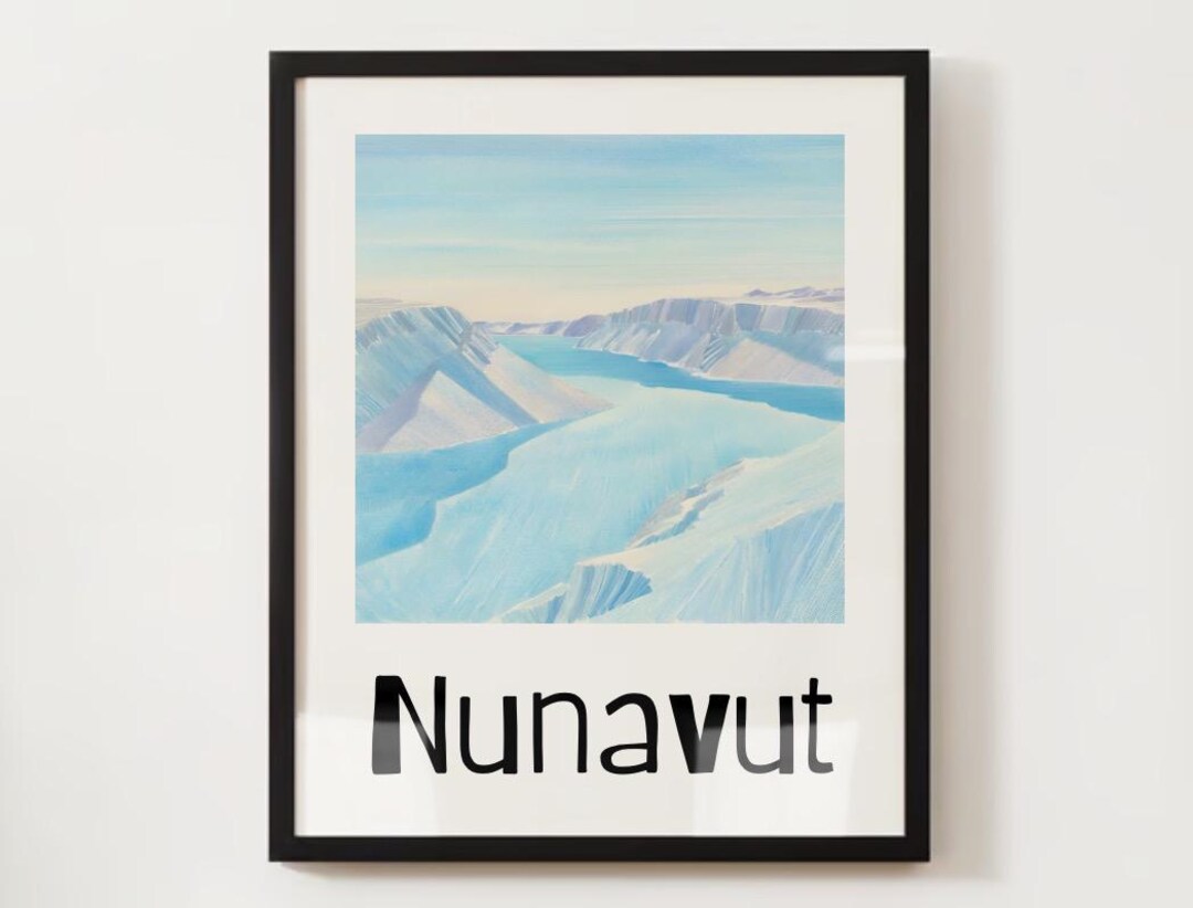Nunavut Snow Arctic Serenity Artwork JPG Printable Download Stunning ...