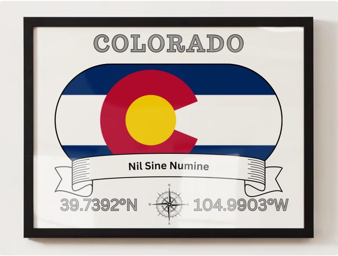 Colorado Flag Poster With Motto Digital Download Wall Art - Etsy
