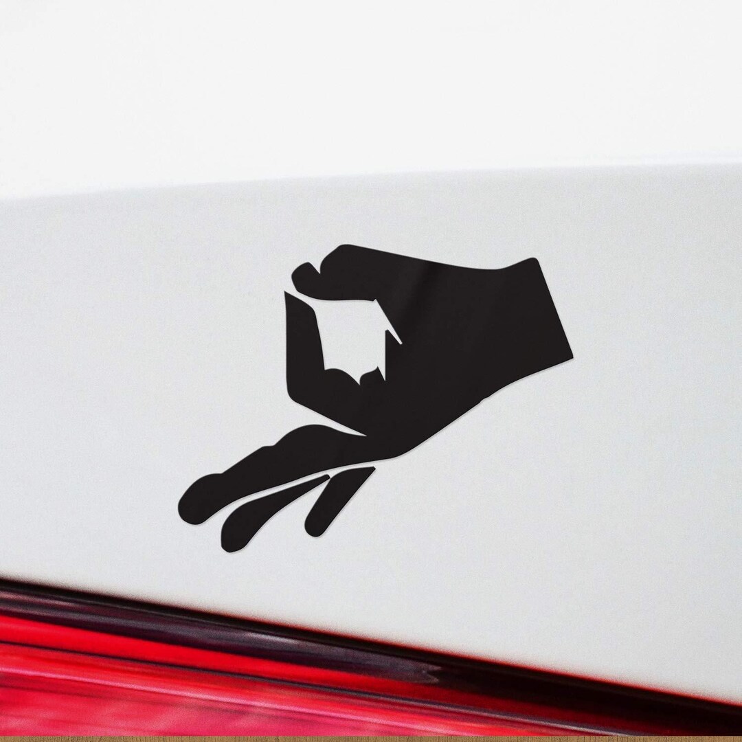 Funny Gotcha Hand Symbol Sticker | Prank Car Decal | Hilarious Vinyl ...
