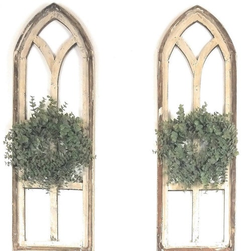 36 X 12 Farmhouse Rustic Wooden Wall Window Arches - Etsy