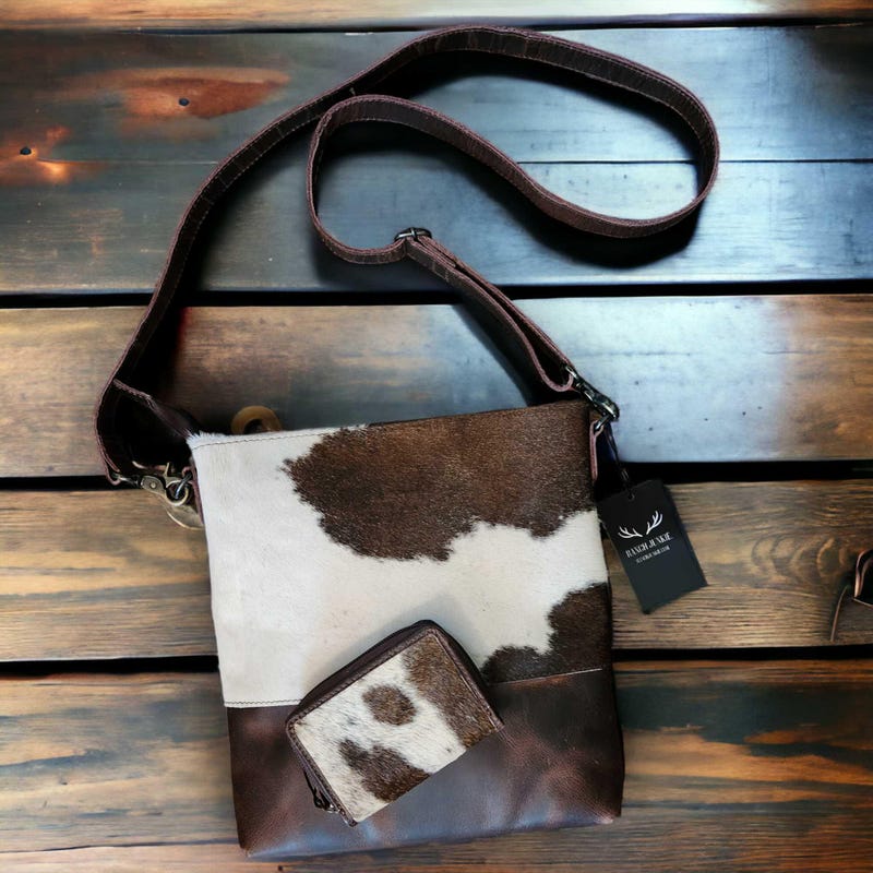 Cow Print Purse - Etsy