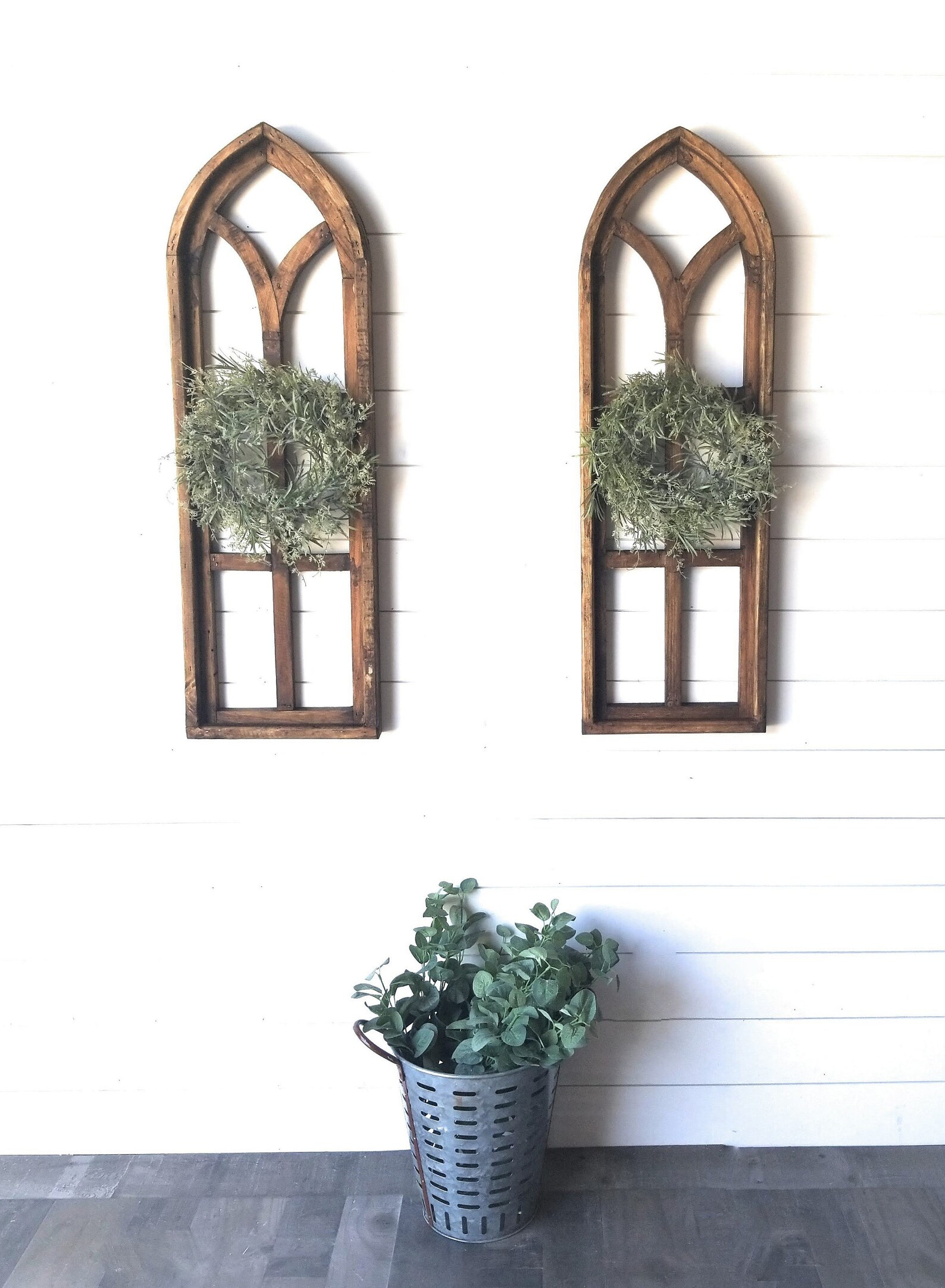 36 X 12 Farmhouse Rustic Wooden Wall Window Arches - Etsy