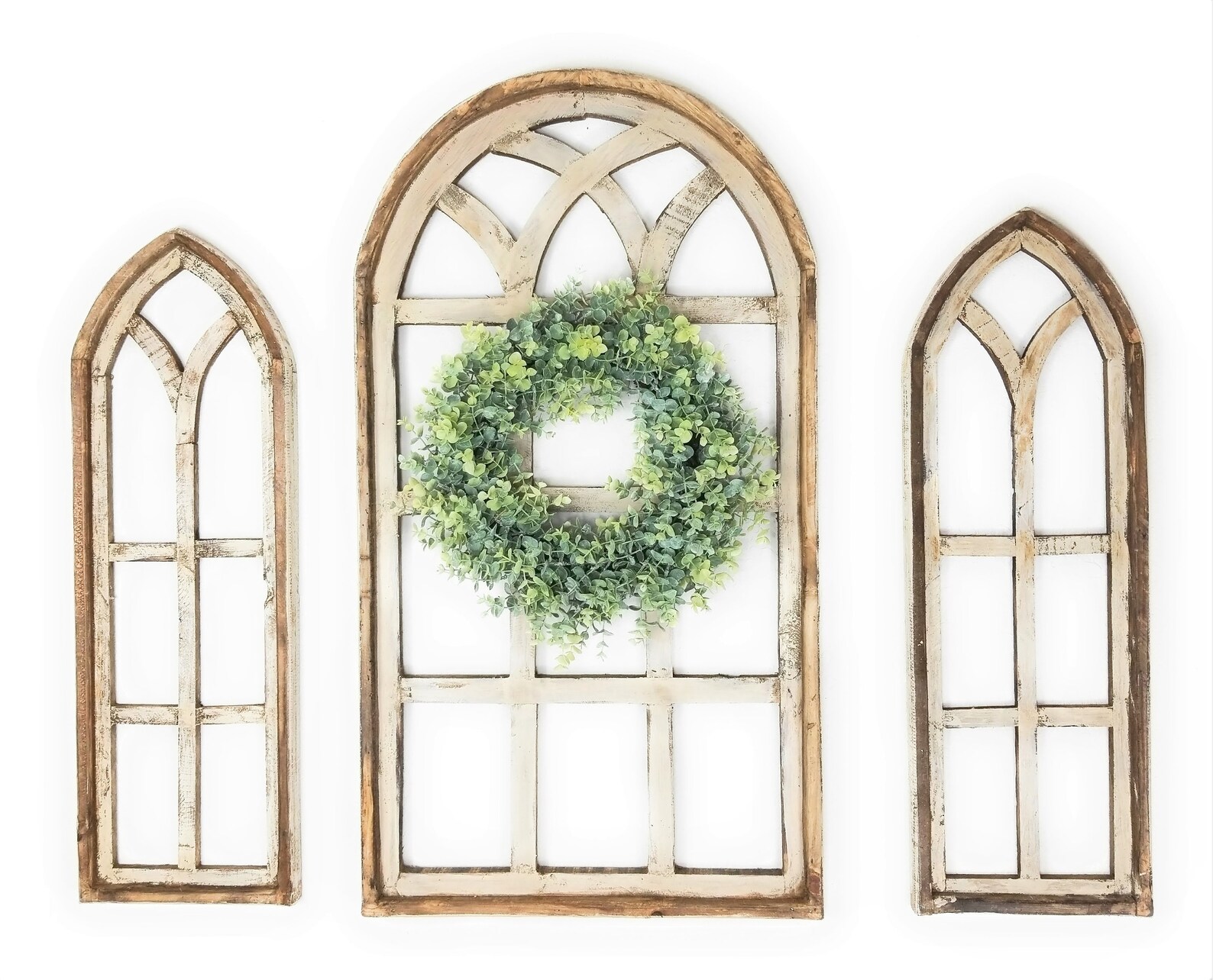 Set of 3 Farmhouse Wooden Paradise Window Collection The | Etsy