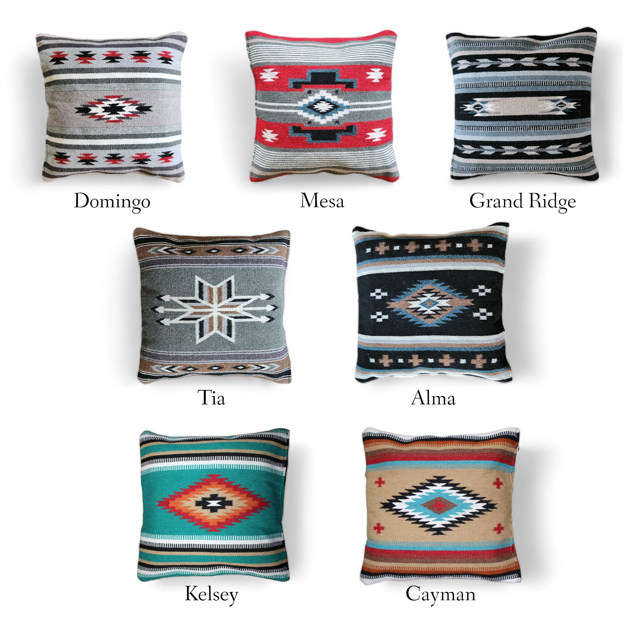 20 X 20 Handwoven Wool Southwestern Pillows - Western Pillow Covers - Etsy